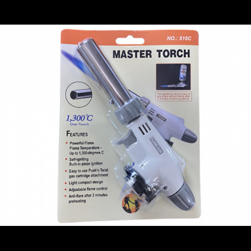 Газовий пальник з п'єзопідпалом Master Torch WS-516C з регулюванням 224 Грн в Байолл